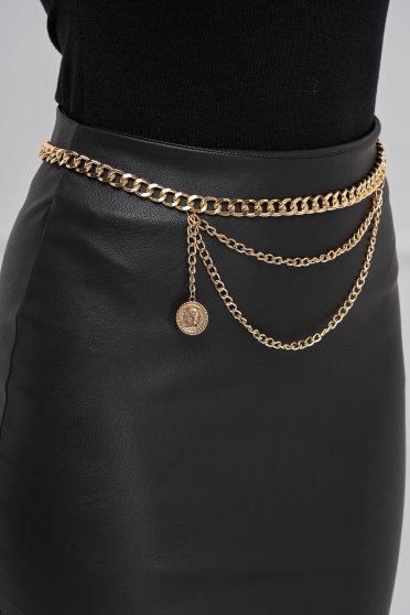 Curea tip lantisor aurie cu aspect metalic