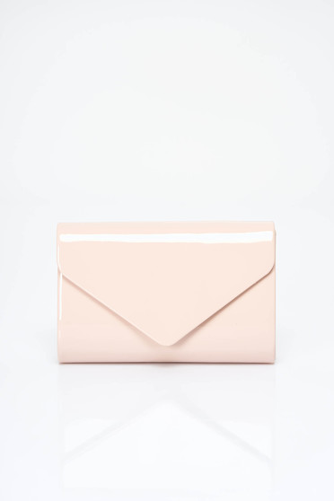 Geanta dama tip plic bej din piele ecologica lacuita