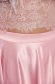 Embroidered LaDonna rosa elegant set with satin fabric texture