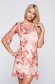 Rochie LaDonna rosa de ocazie brodata din material dantelat