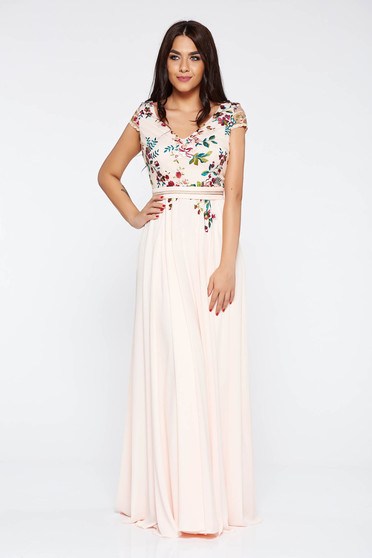 LaDonna rosa occasional embroidered dress with inside lining airy fabric